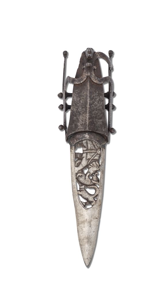 Bonhams : A South Indian steel push dagger (katar) Vijayanagara, 16th ...