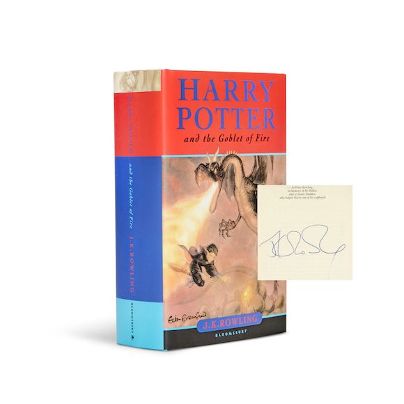 Bonhams : ROWLING (J.K.) Harry Potter and the Goblet of Fire, FIRST EDITION, SIGNED BY THE ...