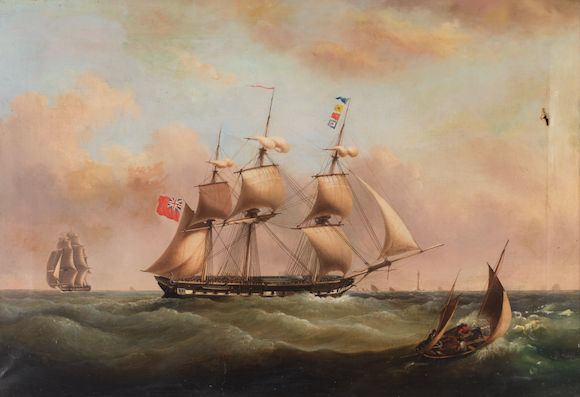 Bonhams : Thomas Lyde Hornbrook (1780-1850) The frigate HMS Forte ...