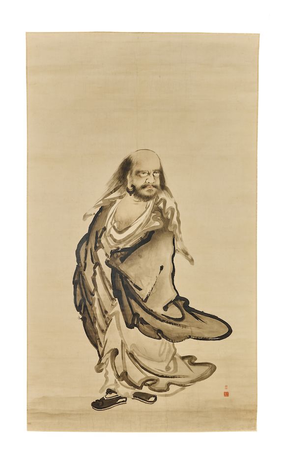 Bonhams : KANO HOGAI (1828-1888) Daruma Meiji era (1868-1912), 1880s