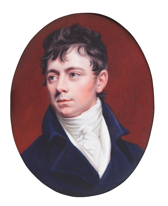 Bonhams : Henry Bone R.A. (1755-1834) Edmund Ludlow Esq, wearing blue ...