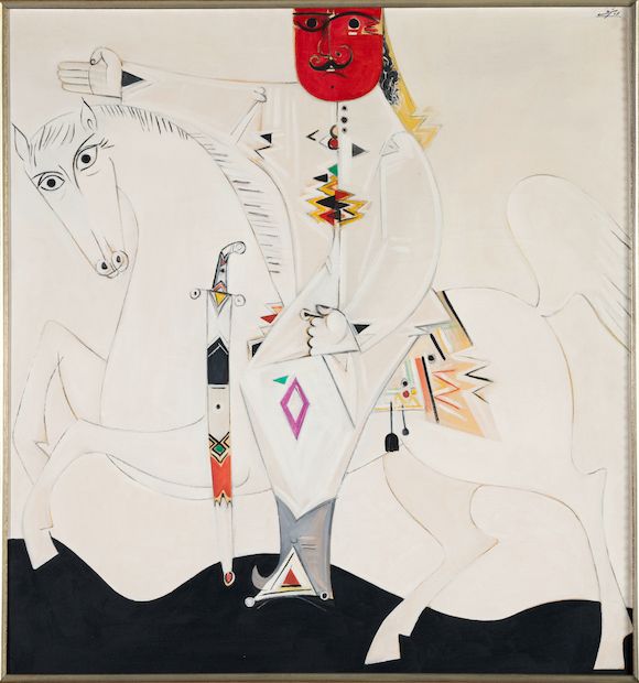 Bonhams : Rafic Charaf (Lebanon, 1932-2003) The White Knight