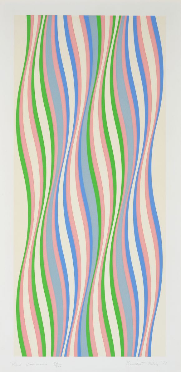 Bonhams : Bridget Riley (British, born 1931) Red Dominance Screenprint ...