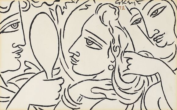 Bonhams : George Keyt (1901-1993) Untitled (Three Women)