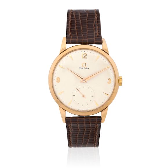 Bonhams : Omega. An 18K rose gold manual wind wristwatch Ref: 2685 ...
