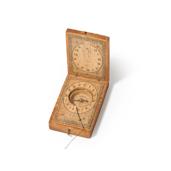 Bonhams Cornette de Saint Cyr : Petit compas à cadran solaire en bois ...