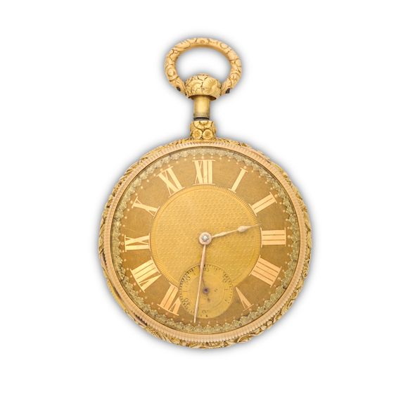 Bonhams : Hamlet, Princes Street, London. An 18K gold key wind open ...