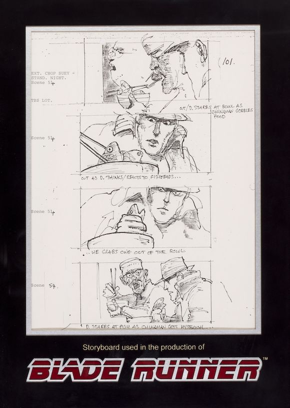 Bonhams : Blade Runner A Production-Used Storyboard, Chop Suey Stand ...
