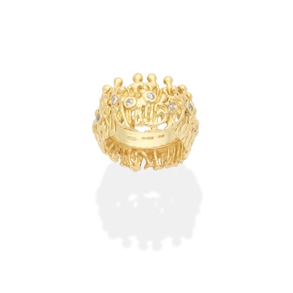 Bonhams : STUART DEVLIN: DIAMOND-SET 'PEOPLE' RING,