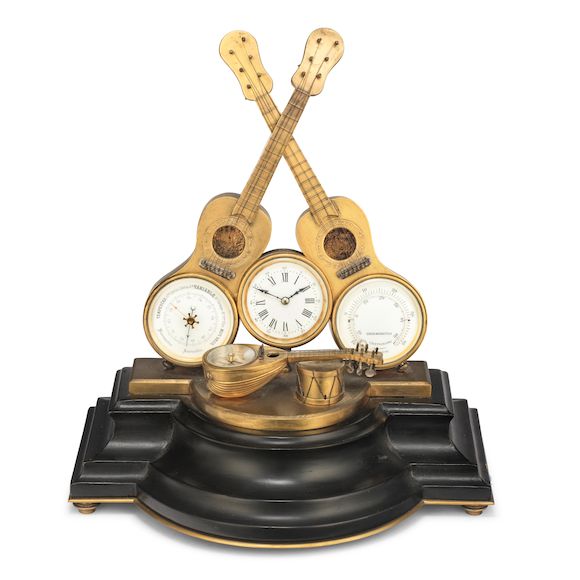 Bonhams : A rare 19th century French gilt brass 'Mandolin' novelty ...