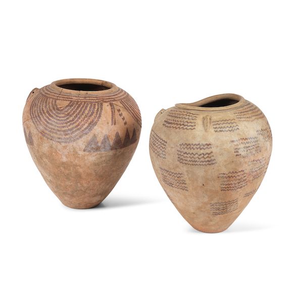 Bonhams Cornette de Saint Cyr : Deux jarres Egyptiennes en poterie ...