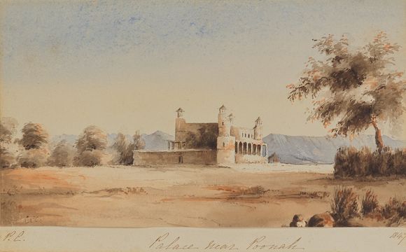 Bonhams : Charles Power Cobbe (Irish, 1811-1886) Palace near Poonah, India