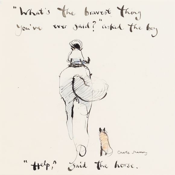 Bonhams : Charlie Mackesy (British, born 1962) The bravest thing