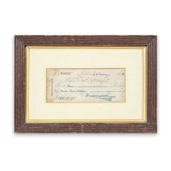 Bonhams : DICKENS (CHARLES) Autograph cheque signed ("Charles Dickens ...