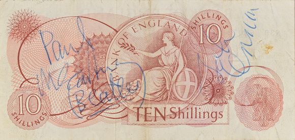 Bonhams : The Beatles An Autographed Ten Shilling Banknote, 3