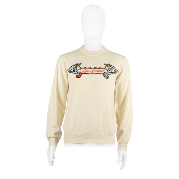 Bonhams : Louis Vuitton x Nigo: a Cream Cashmere Dragon Jumper ...