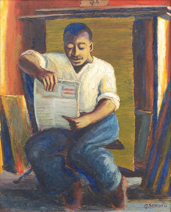 Bonhams : Gerard Sekoto (South African, 1913-1993) The Artist's Brother