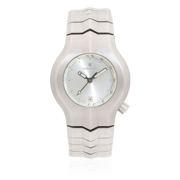 Bonhams : TAG Heuer. A lady's stainless steel quartz calendar bracelet ...