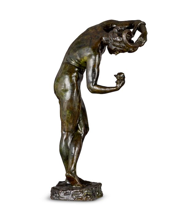 Bonhams : Auguste Puttemans (Belgian, 1866-1922): A patinated bronze ...