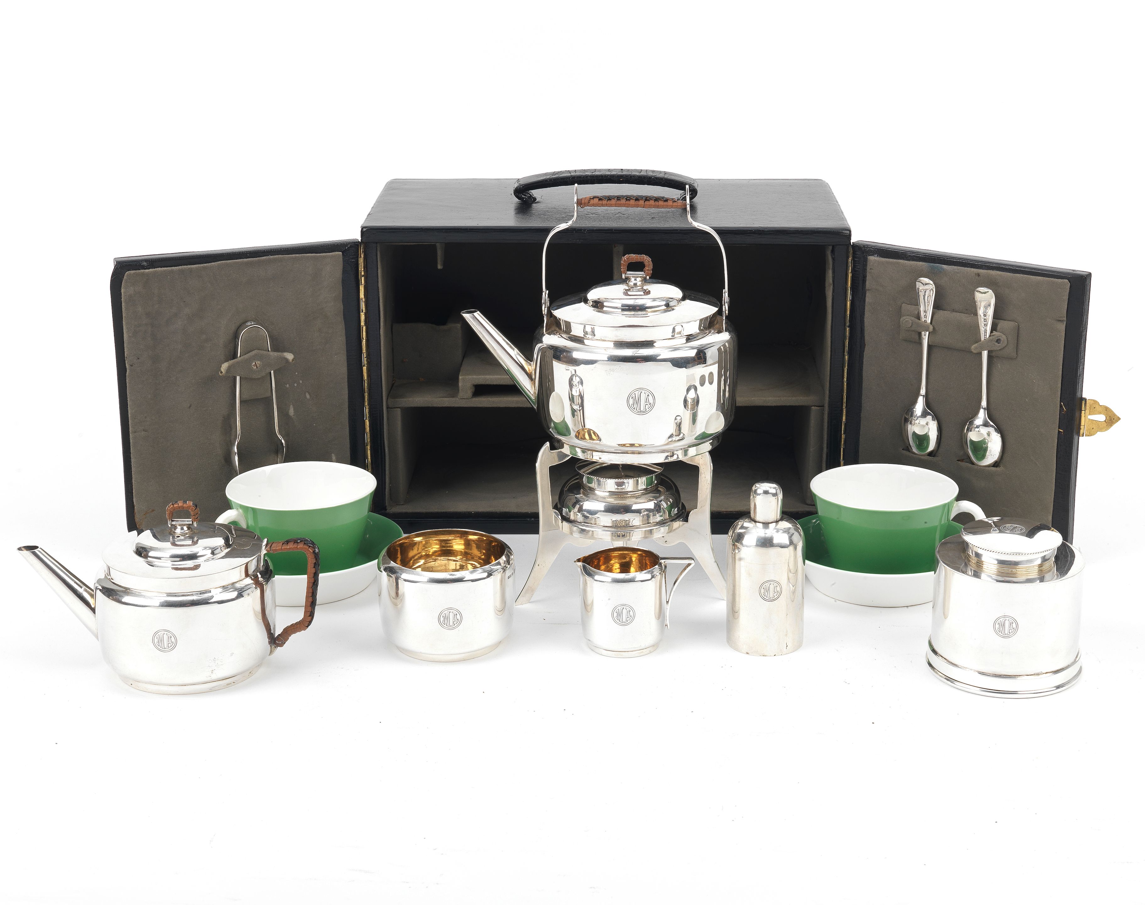 Bonhams Cars : A fine Christopher Dresser design cased tea-set for two ...