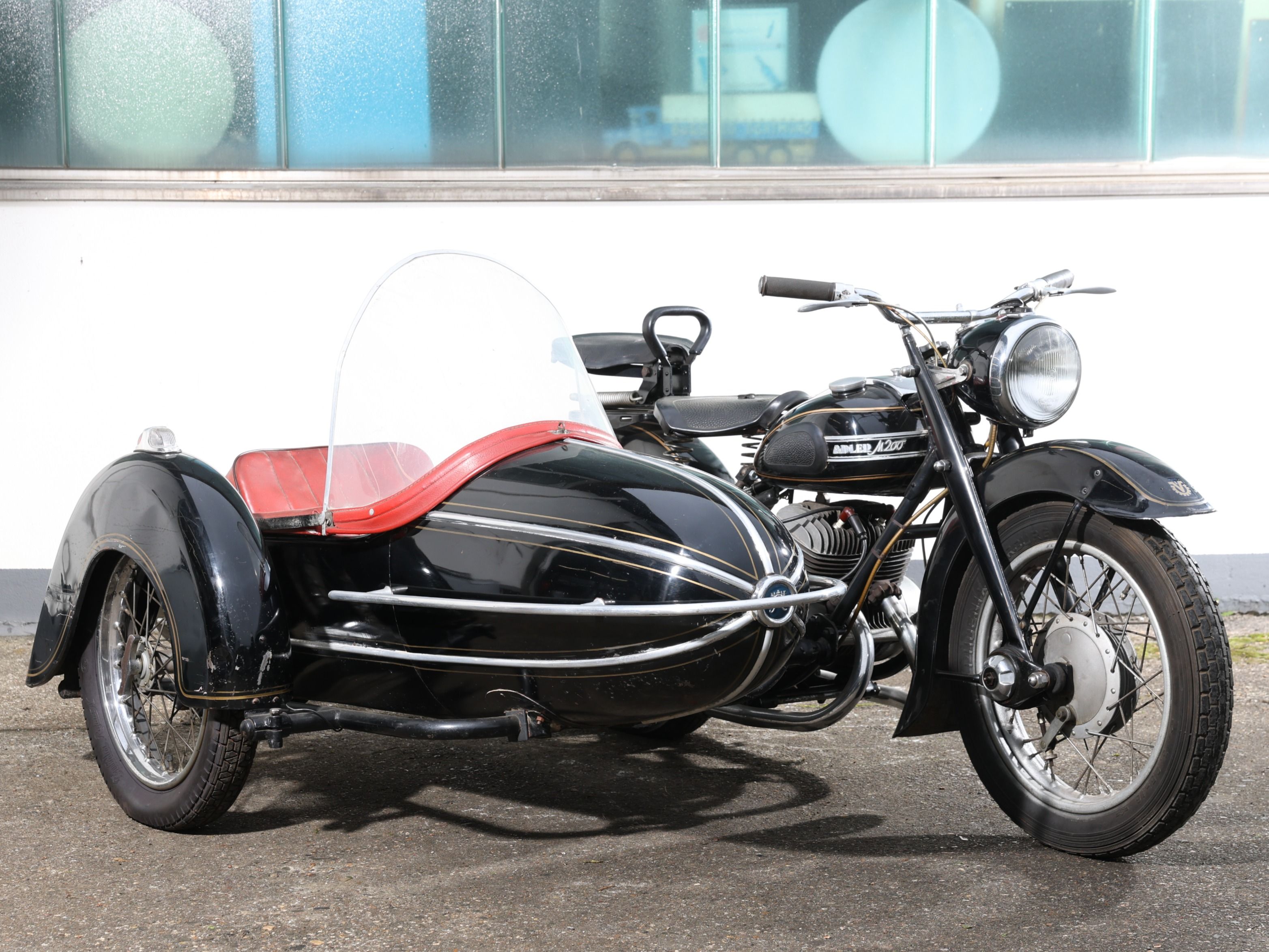 Bonhams Cars : c.1953 Adler M200 & Steib Motorcycle Combination Frame ...