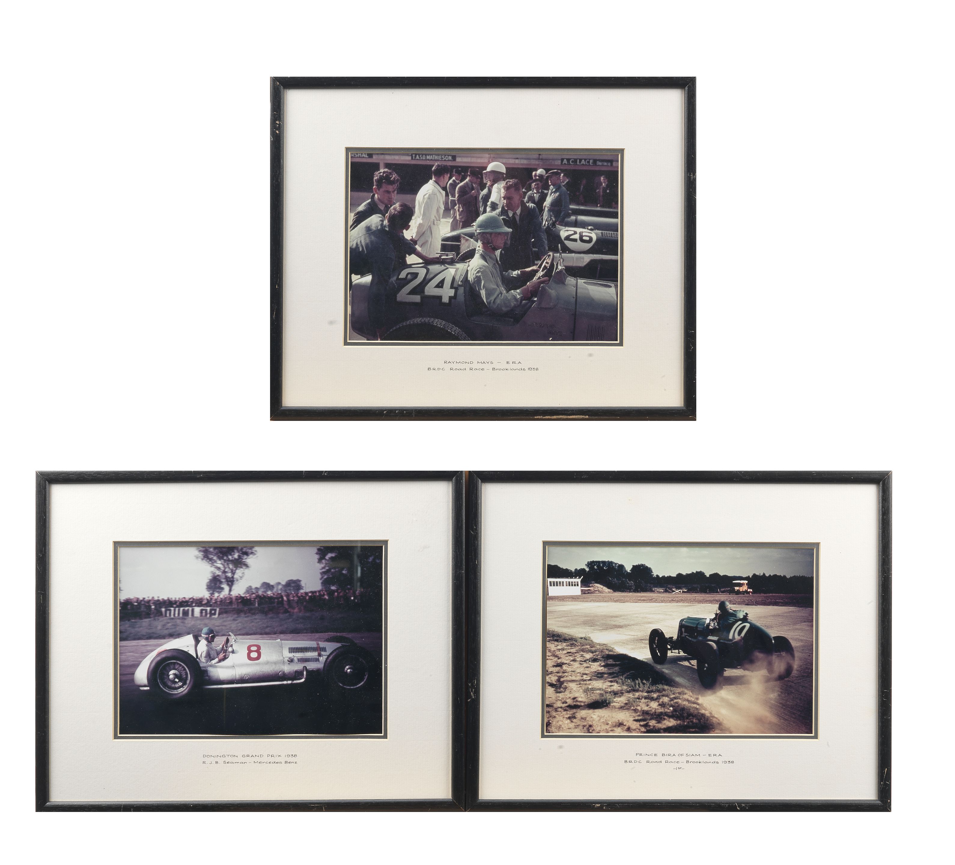 Bonhams Cars : Three framed colour photographs of 1938 Donington and ...