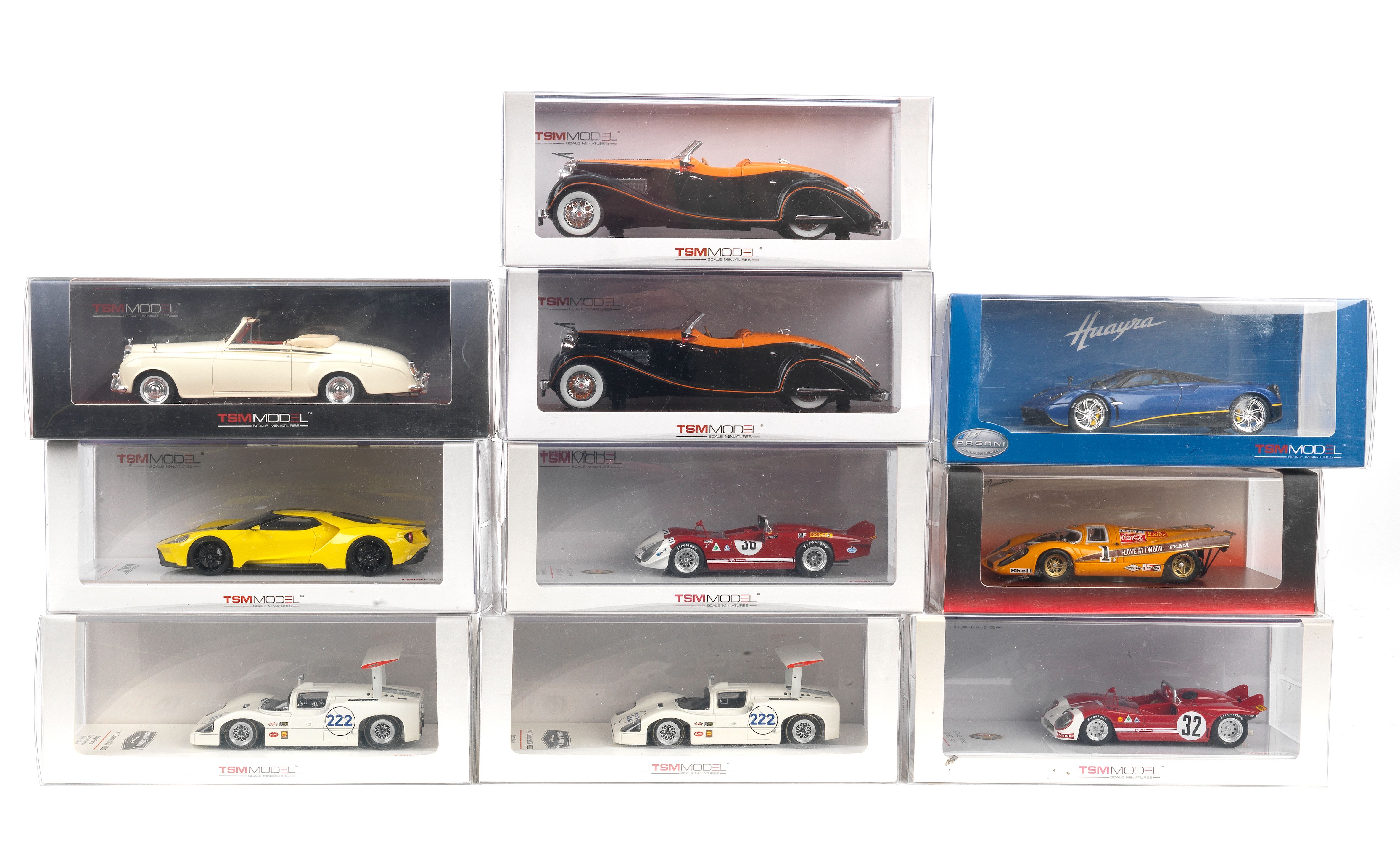 Bonhams Cars : Ten assorted 1:43 scale road and racing car models, by ...