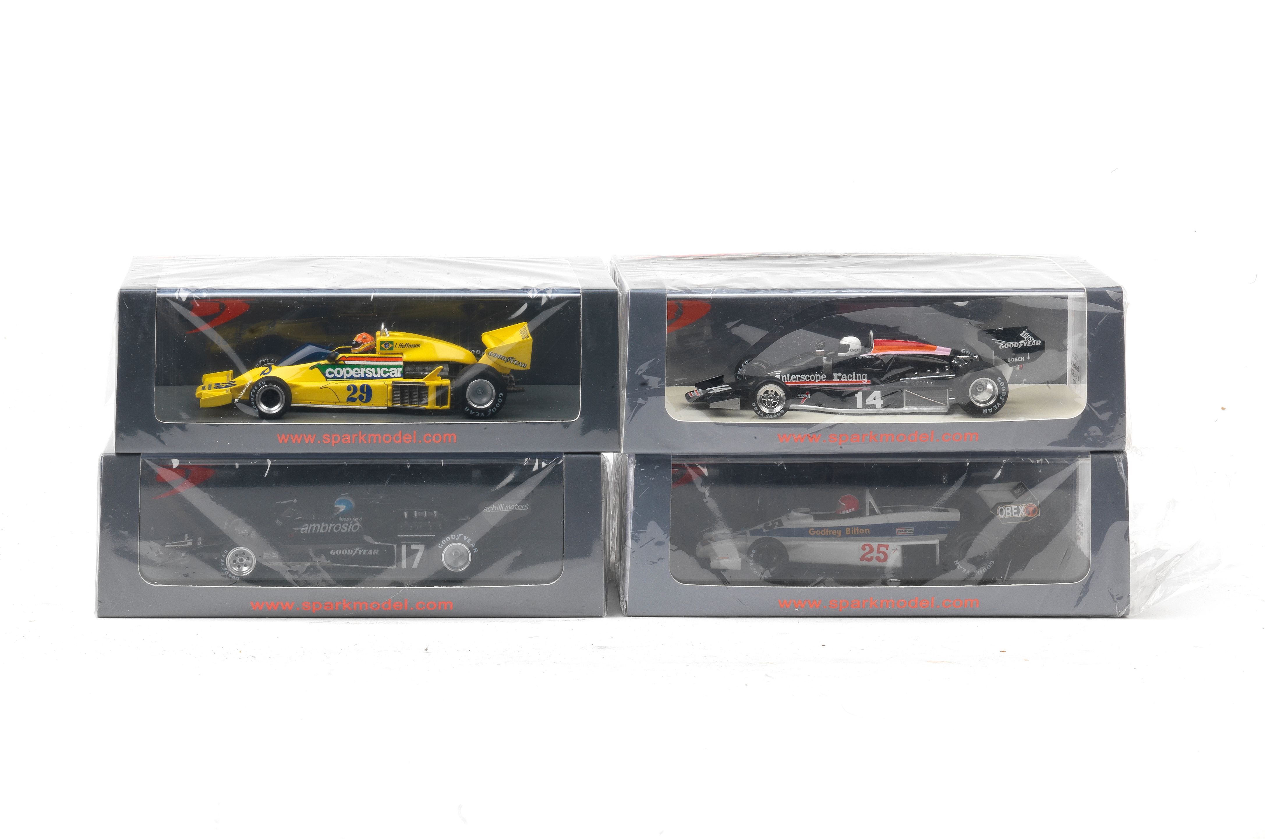 Bonhams Cars : Four 1:43 scale models of 1977 F1 cars, by Spark, ((4))
