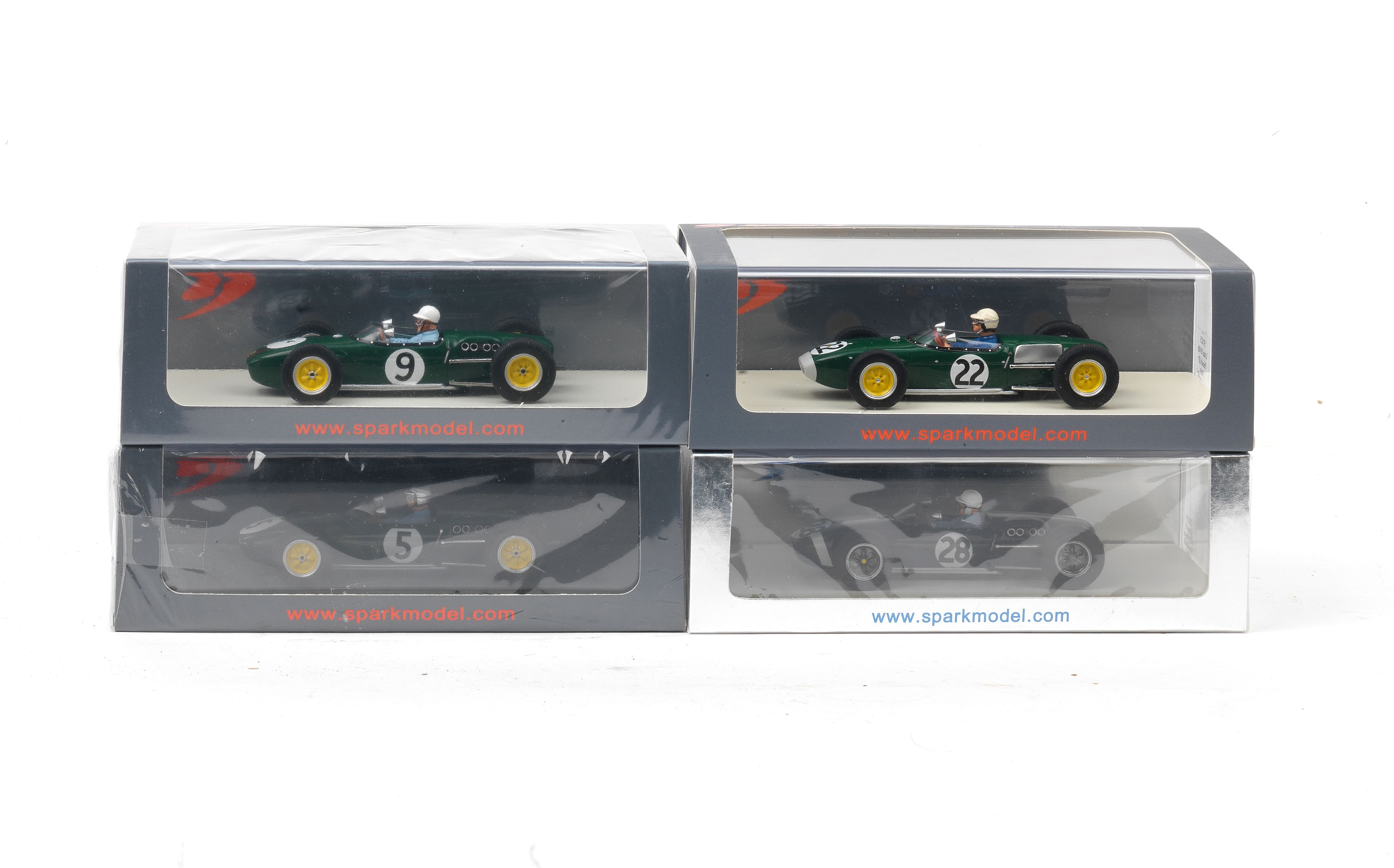 Bonhams Cars : Four 1:43 scale models of 1960 F1 cars, by Spark, ((4))