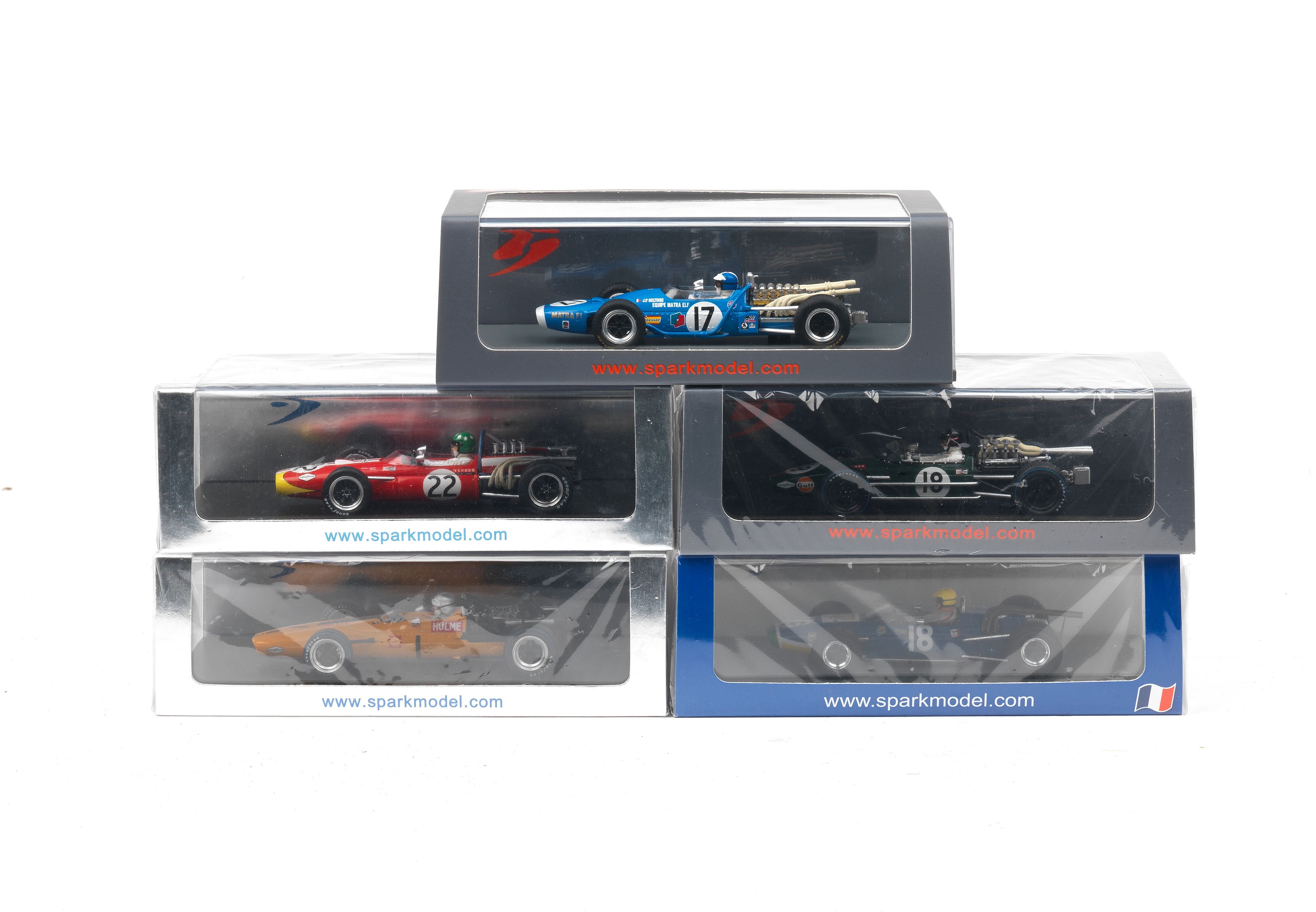 Bonhams Cars : Five boxed 1:43 scale models of 1968 Grand Prix cars, by ...