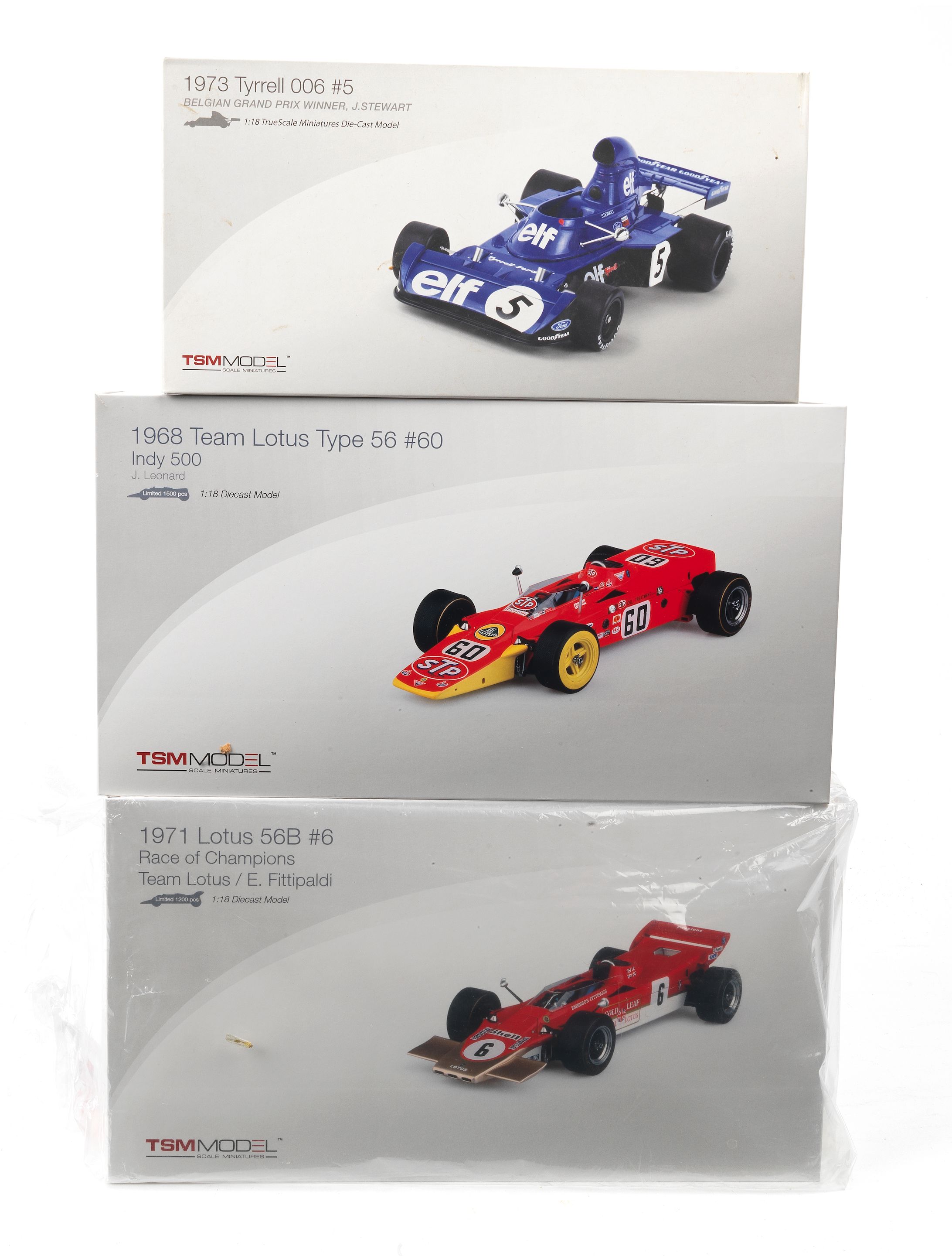 Bonhams Cars : Three boxed 1:18 scale 1960s/70s single-seater race car ...