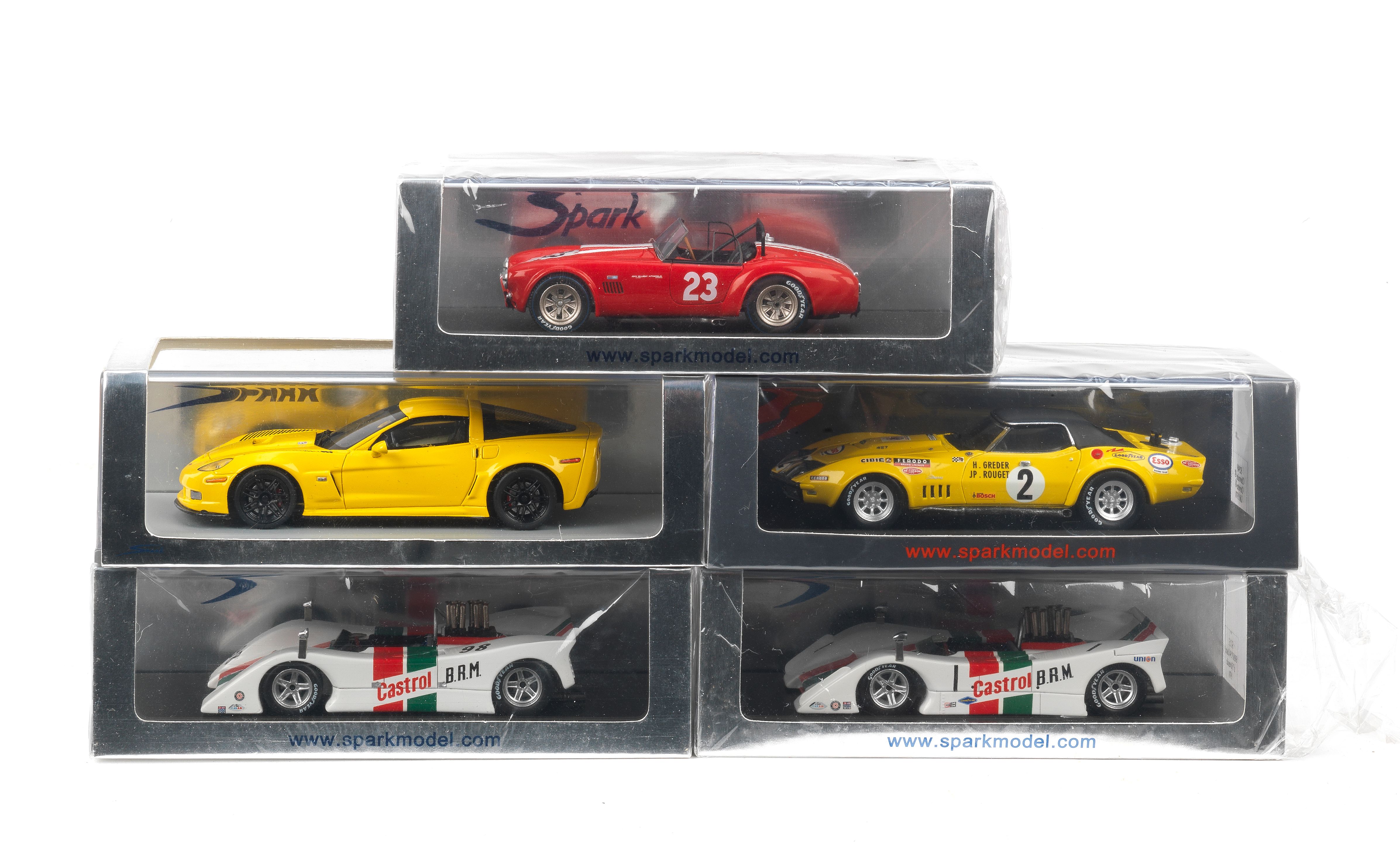 Bonhams Cars : Five boxed 1:43 scale models of road and race cars, by ...