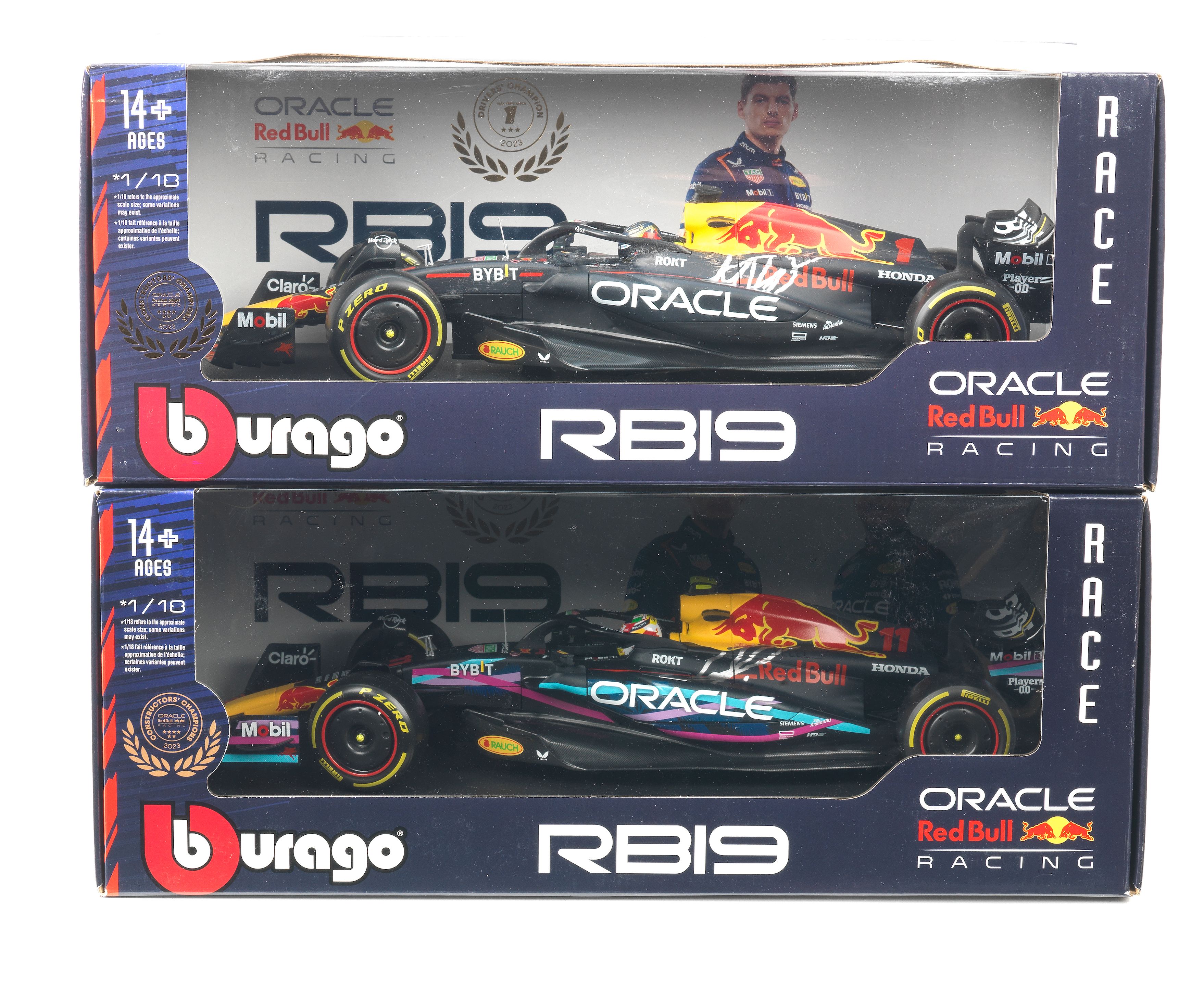 Bonhams Cars : Two signed 1:18 scale models of the Oracle Red Bull ...