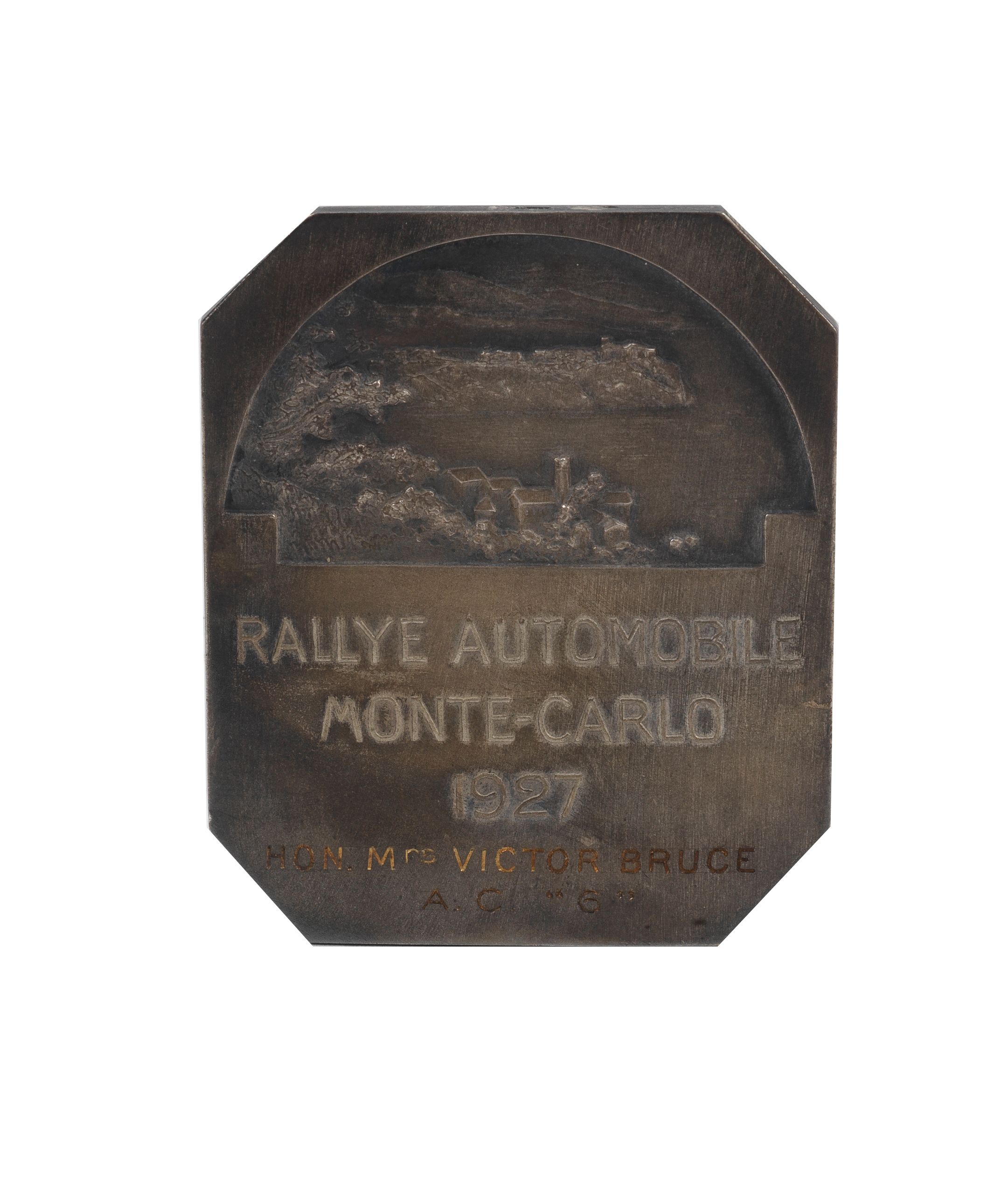 Bonhams Cars : A cased 1927 Monte-Carlo Rally plaque, awarded to The ...