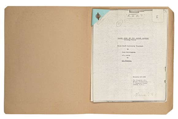 Bonhams : Jack Whittingham / Thunderball: A first draft continuity ...