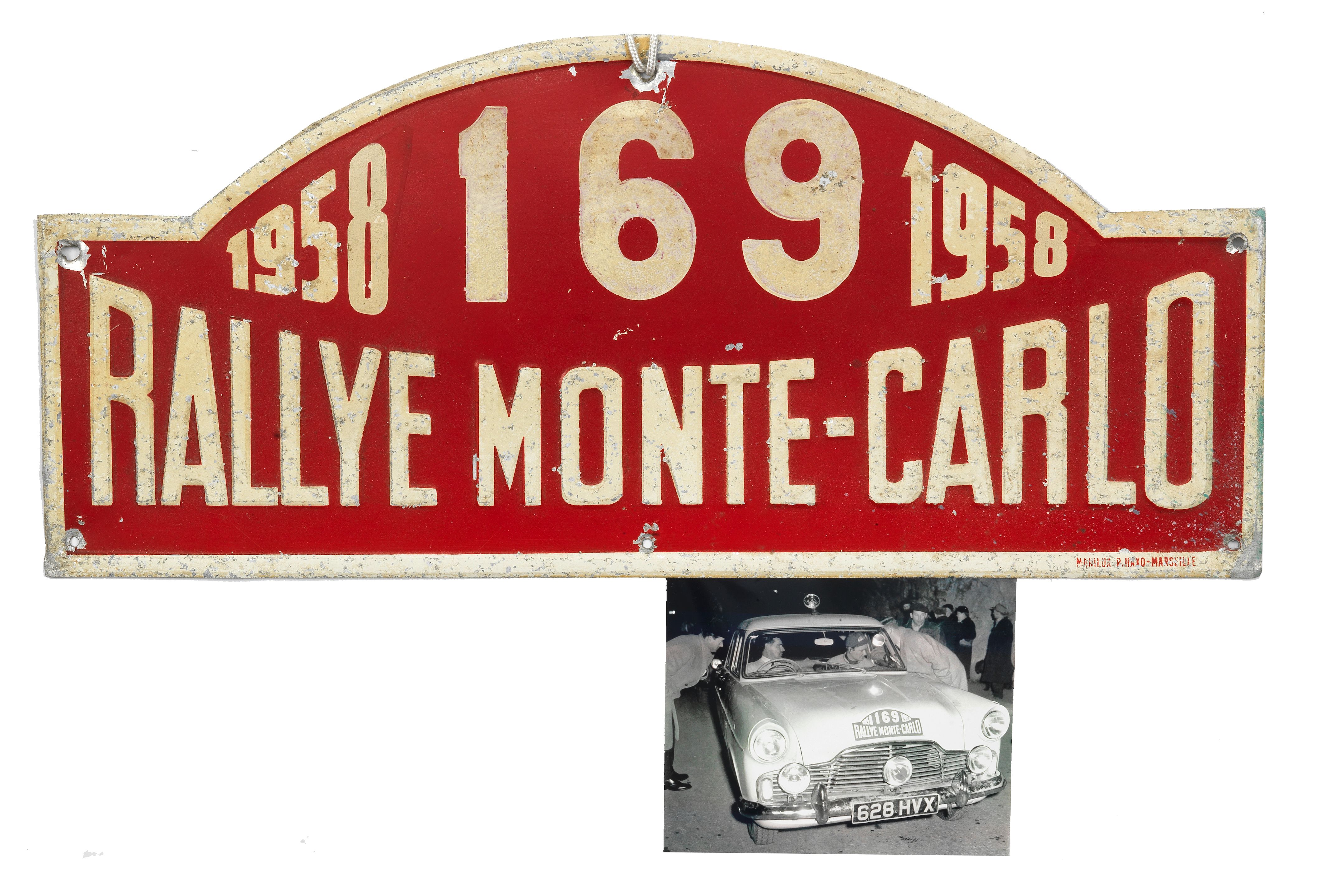 Bonhams Cars : Ronnie Adams' 1958 Monte Carlo Rallye plate,