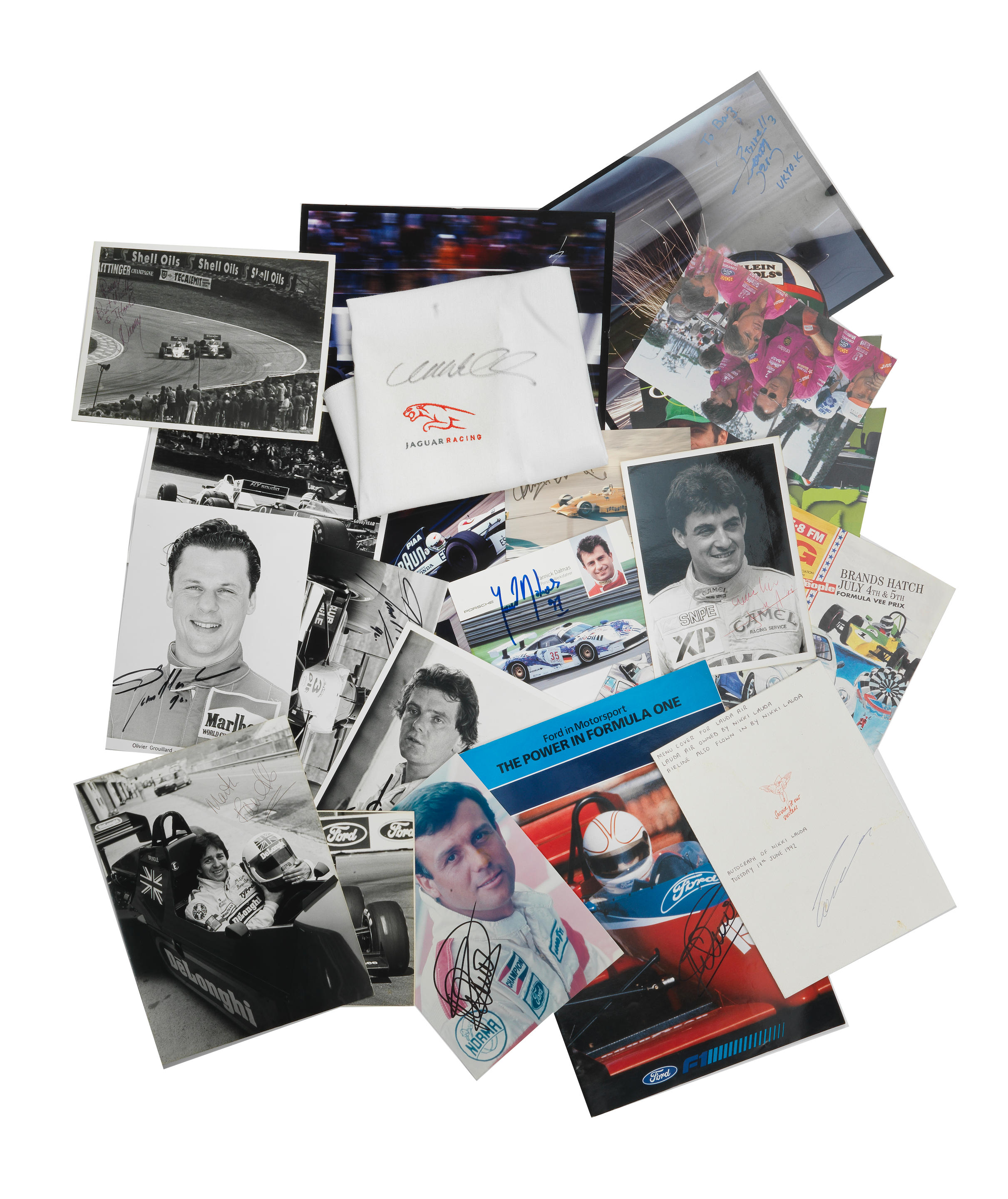 Bonhams Cars Assorted Signed Motor Racing Images Qty