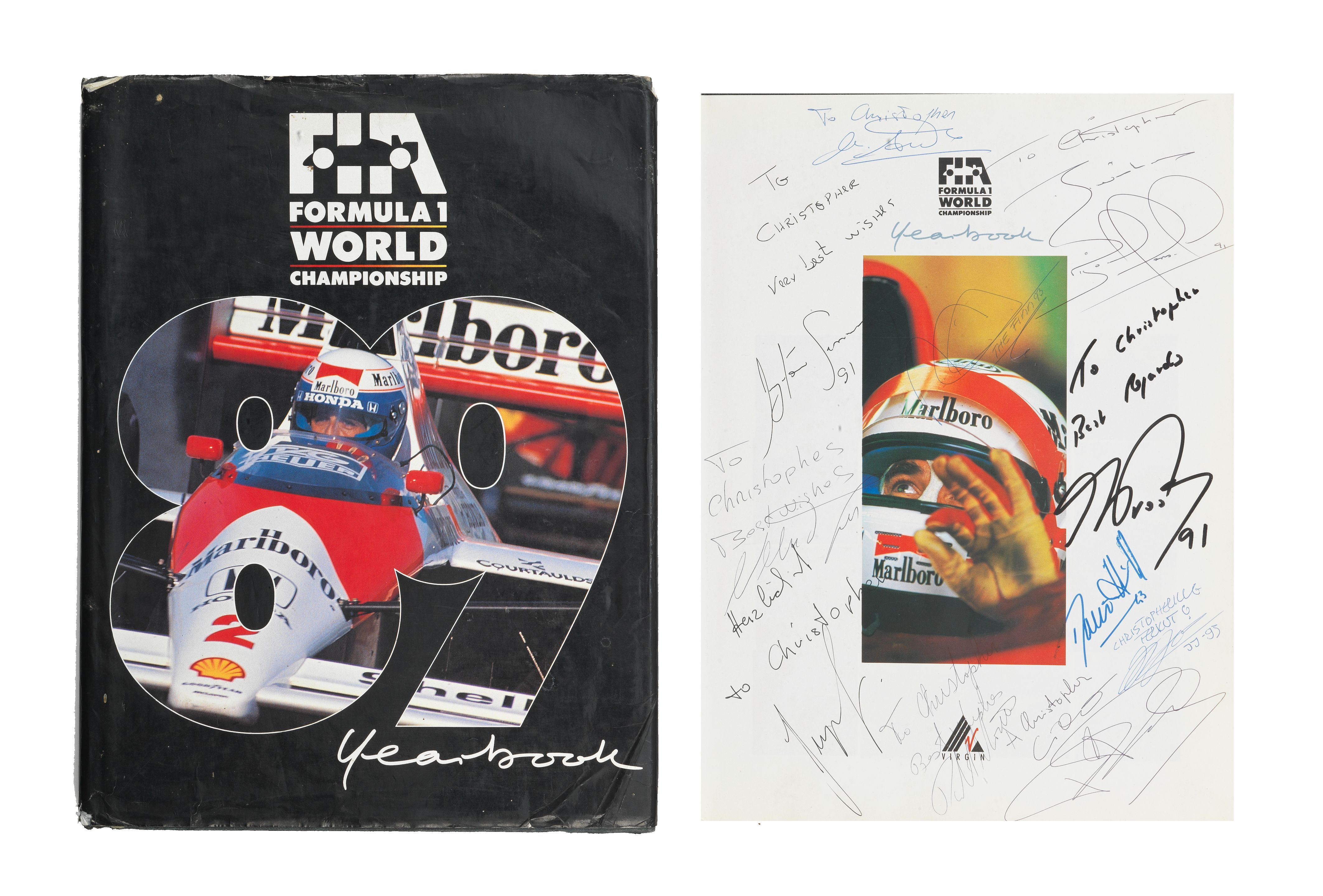 Bonhams Cars : A 1989 FIA Formula 1 Yearbook signed by multiple F1 ...