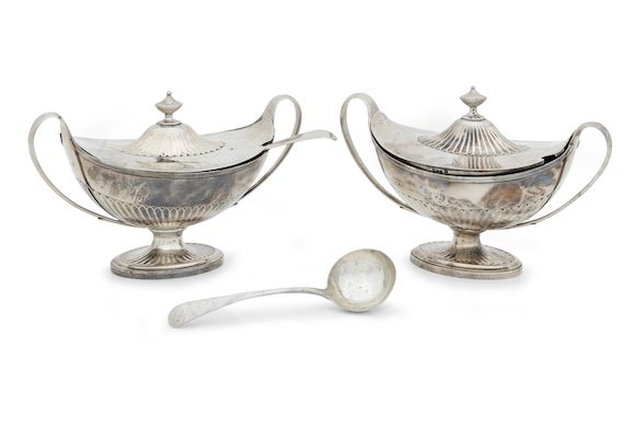 Bonhams : A matched pair of George III sauce tureens One by Henry ...