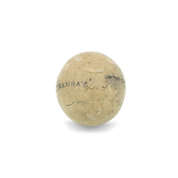 Bonhams : A J.Ramsay feather golf ball, circa 1840's