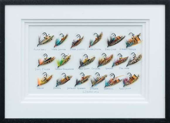 Bonhams : A framed display of eighteen traditionally tied Scottish ...