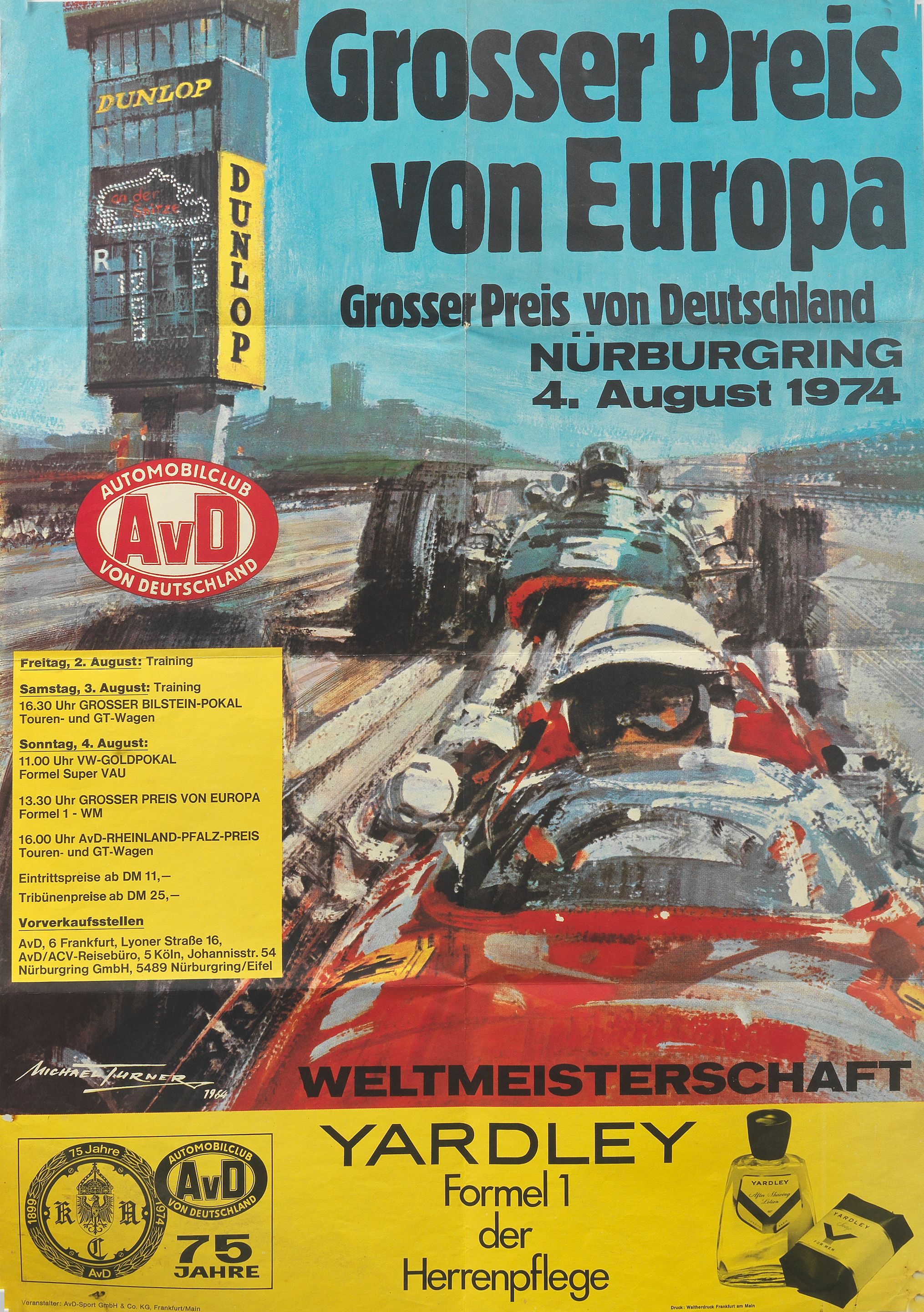 Bonhams Cars : A poster for the German Grand Prix 1974,