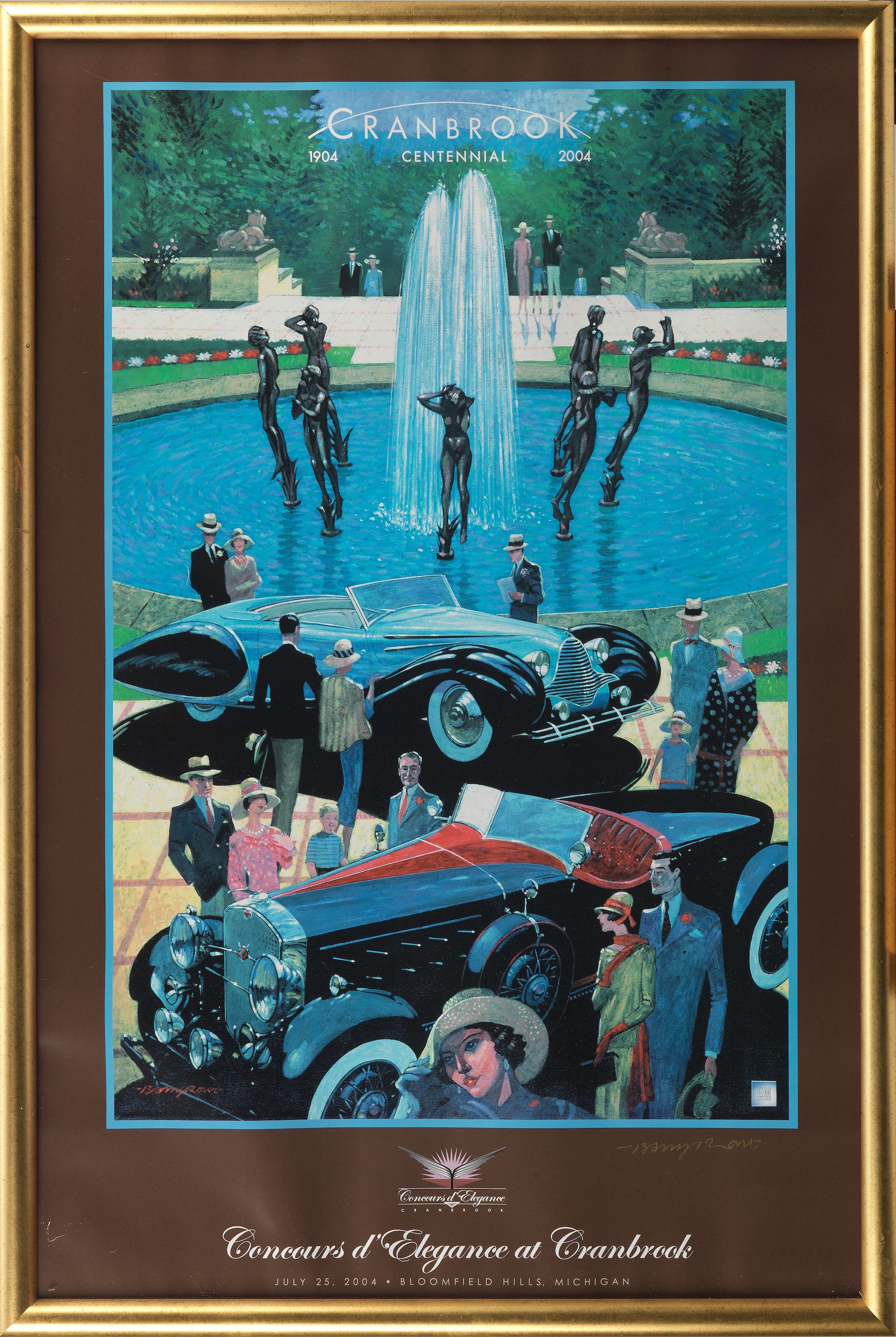 Bonhams Cars : Four motoring prints featuring artwork after Barry Rowe ...