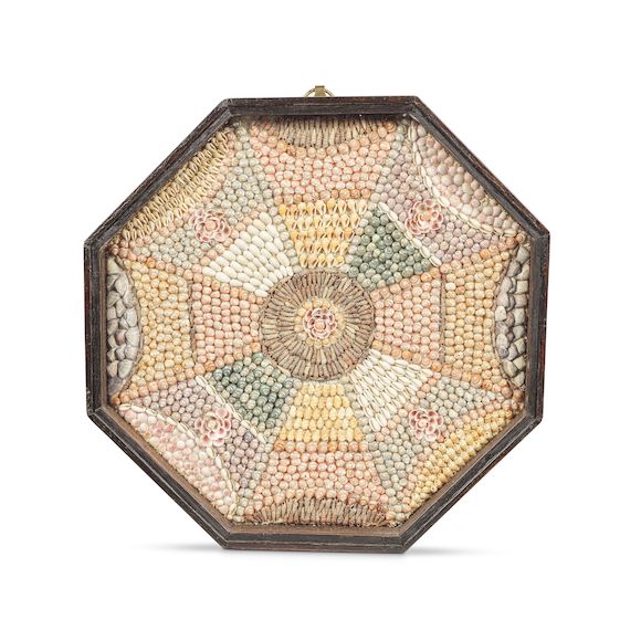 Bonhams : A shell mounted sailors Valentine together with a pair of ...