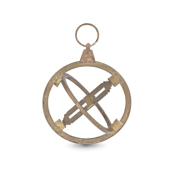 Bonhams : A brass universal equinoctial ring dial, English, 18th century,