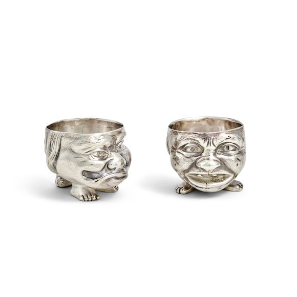 Bonhams : A pair of Victorian novelty silver grotesque cups Louis Dee ...