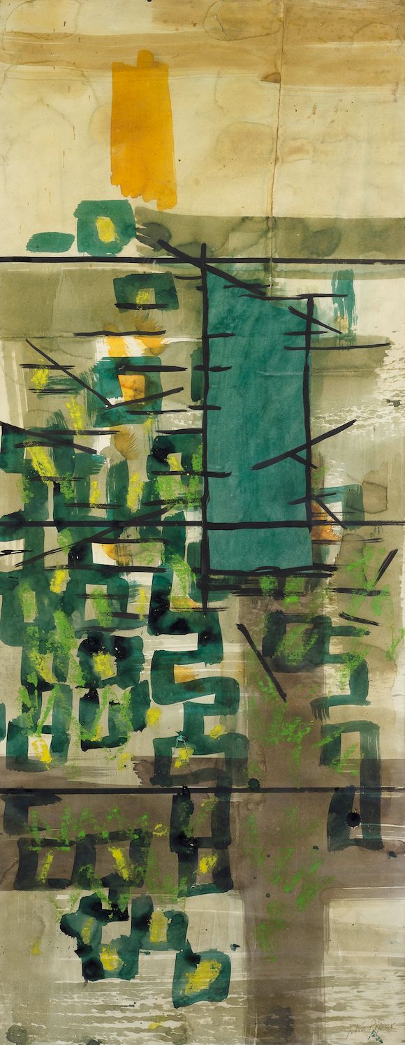 Bonhams : John Piper C.H. (British, 1903-1992) Cartoon for Baptistery ...