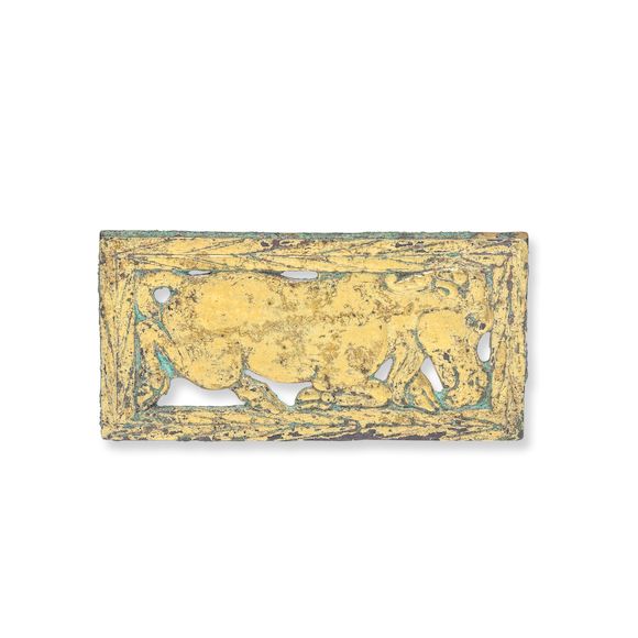 Bonhams : A GILT-BRONZE 'YAK' BELT PLAQUE Ordos, Northern China, circa ...