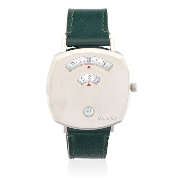 Bonhams : Gucci. A stainless steel quartz calendar wristwatch Grip, Ref ...
