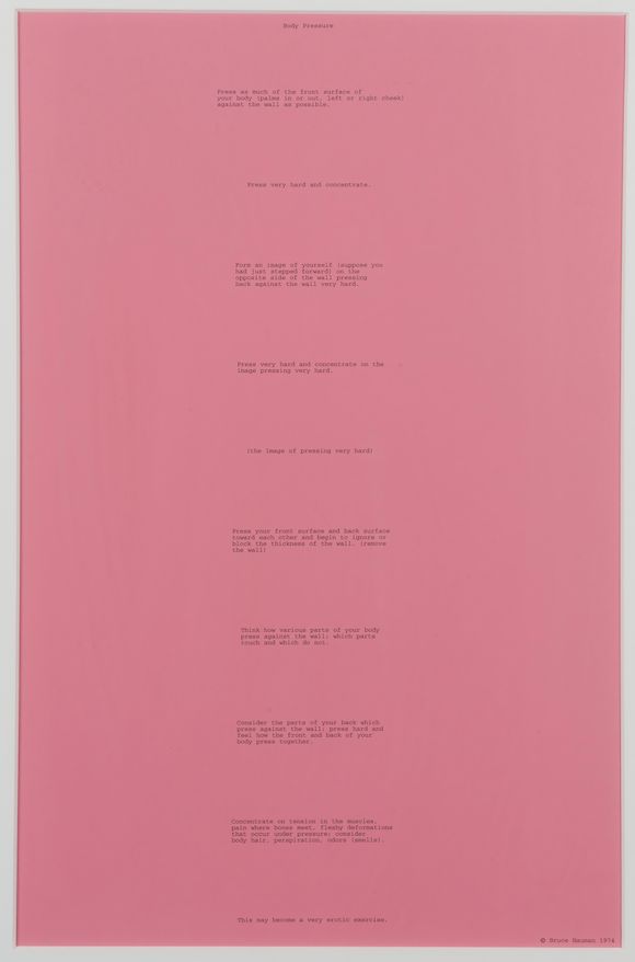 Bonhams Cornette de Saint Cyr : BRUCE NAUMAN (born 1941) Body Pressure ...